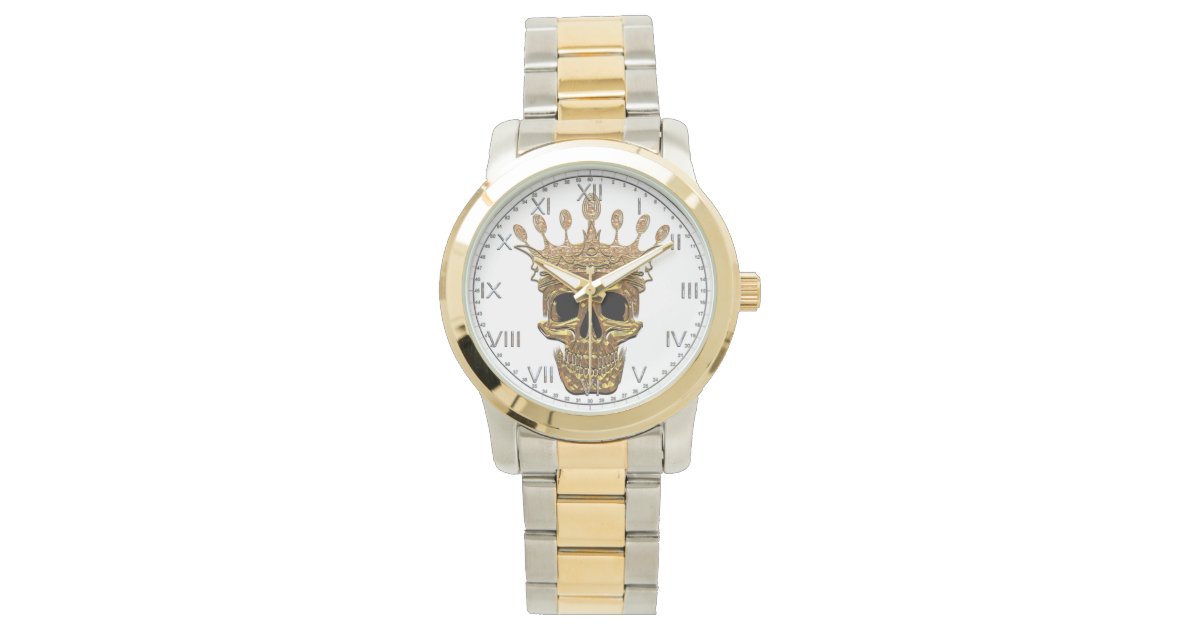 Gold Skull Watch | Zazzle