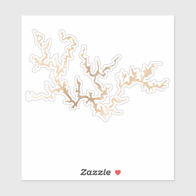 Gold Smith Lake Map Sticker | Zazzle