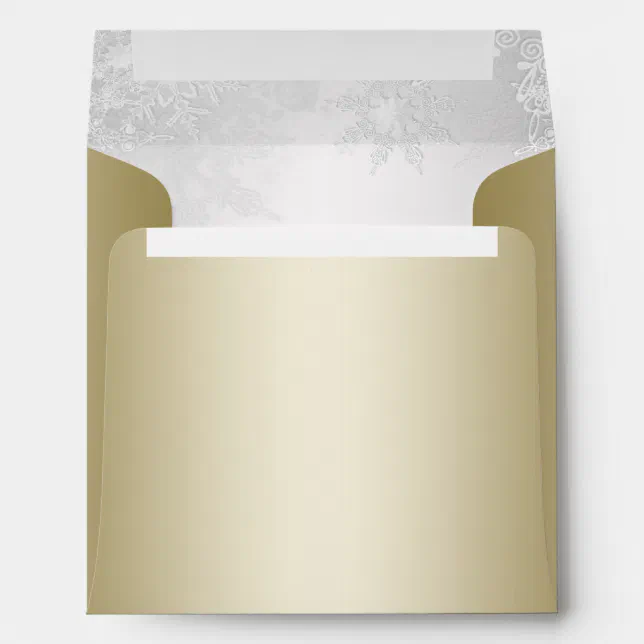 Gold Snowflake Christmas Envelopes | Zazzle