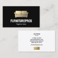 Gold Sofa | Furniture Business Card | Zazzle
