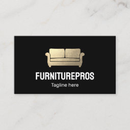 Gold Sofa | Furniture Business Card | Zazzle