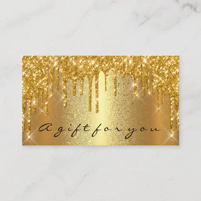Gold Spark Gift Certificate Makeup Beauty Drip LUX | Zazzle