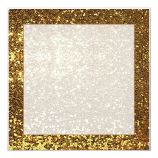 Gold sparkle background square invitation | Zazzle.com