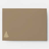 Gold Sparkle Christmas Tree Kraft Holiday Envelope | Zazzle