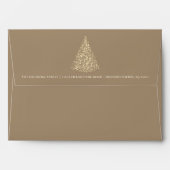 Gold Sparkle Christmas Tree Kraft Holiday Envelope | Zazzle