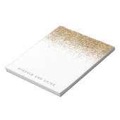 Gold Sparkle Faux Glitter Notepad | Zazzle
