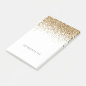 Gold Sparkle Faux Glitter Post-it Notes | Zazzle