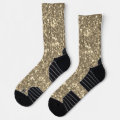 Gold Sparkle Faux Glitter Socks | Zazzle