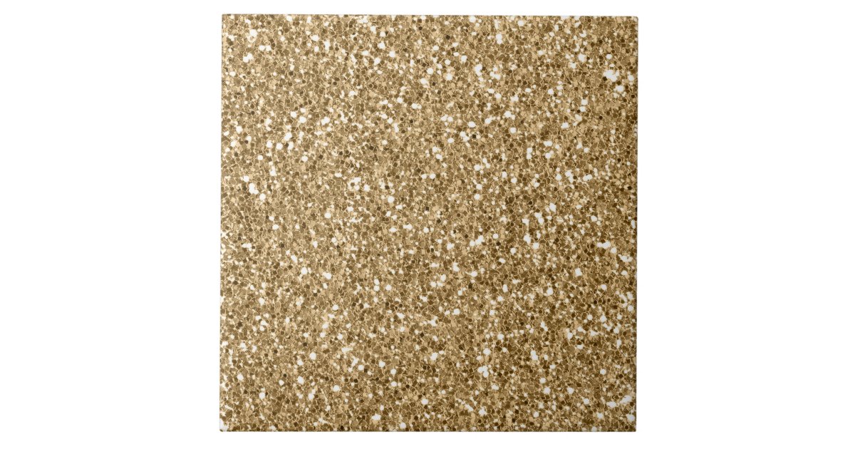 Gold Sparkle Glitter Ceramic Tile | Zazzle