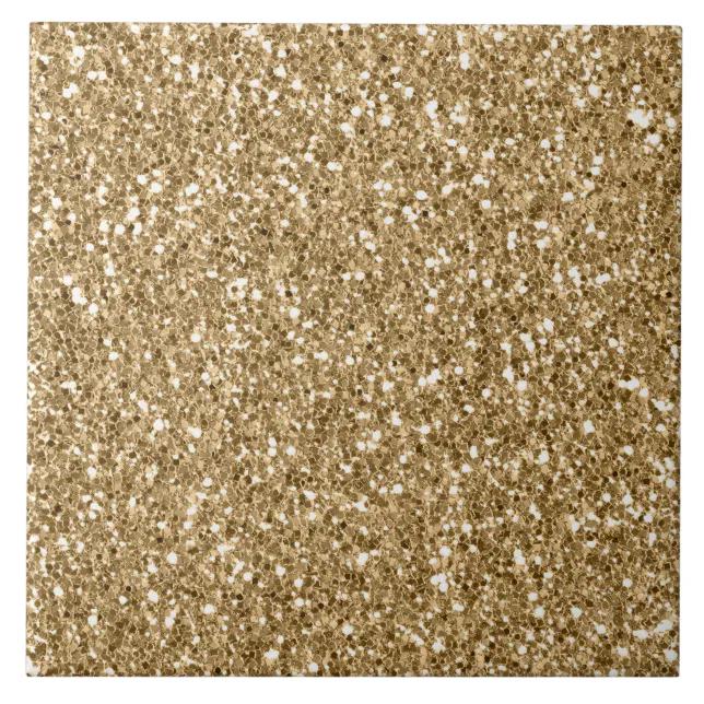 Gold Sparkle Glitter Ceramic Tile | Zazzle