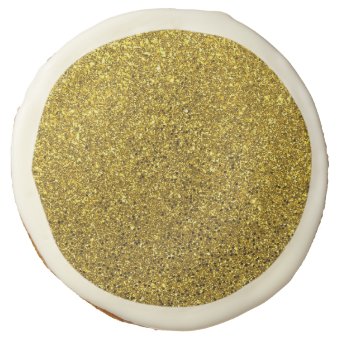 Gold Sparkle Glitter Sugar Cookie | Zazzle