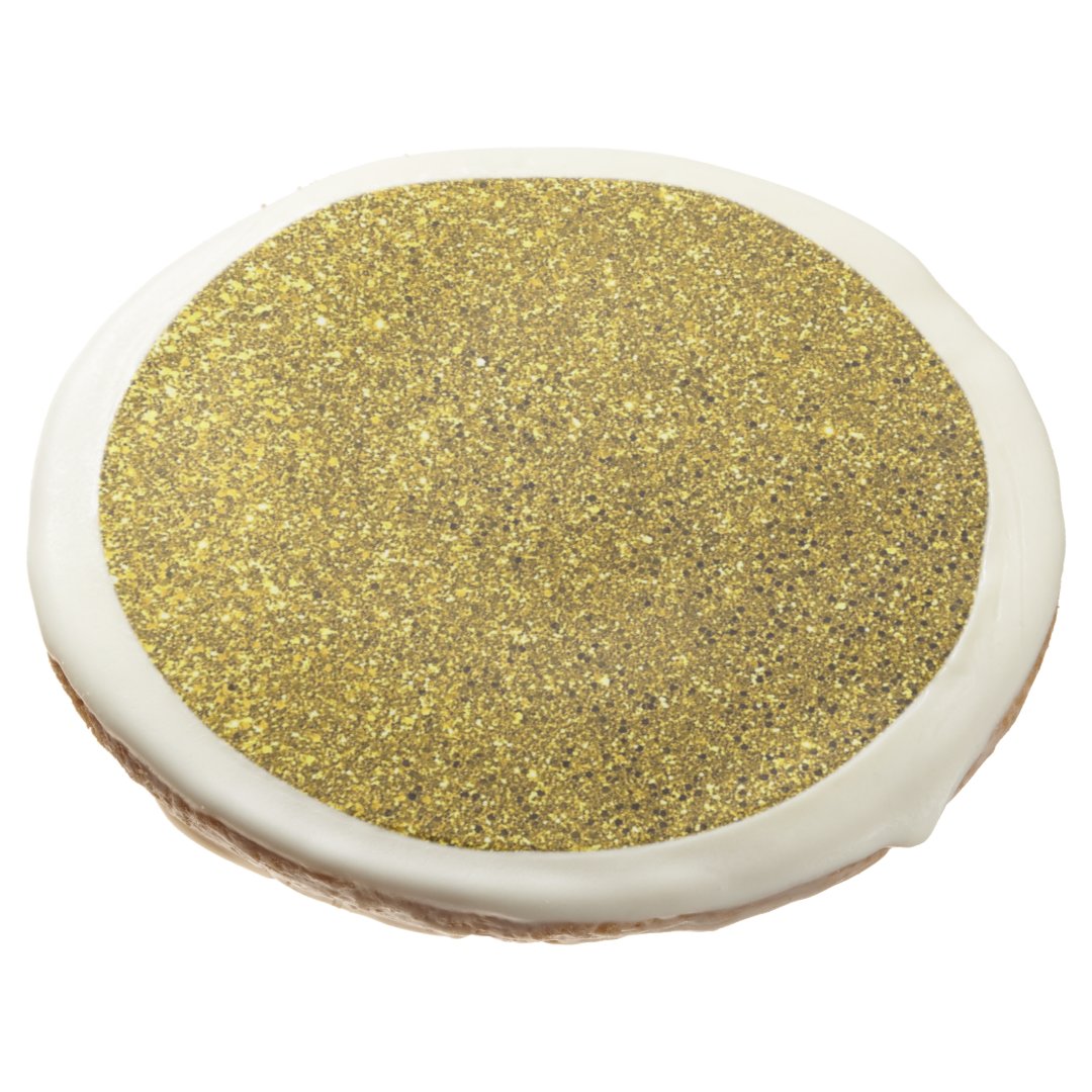 Gold Sparkle Glitter Sugar Cookie | Zazzle