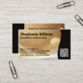 Gold Sparkle Glittery Boke | QR Code Business Card | Zazzle