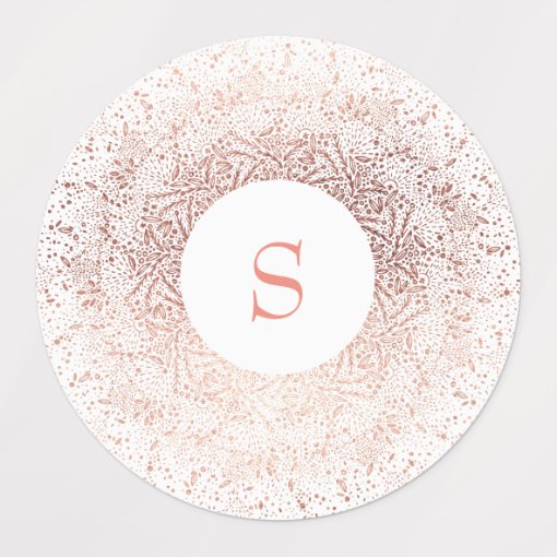 Gold Sparkle Monogram Labels | Zazzle