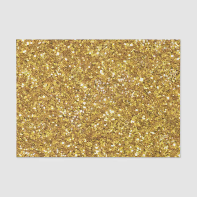 Gold sparkling glitter pattern tissue paper | Zazzle