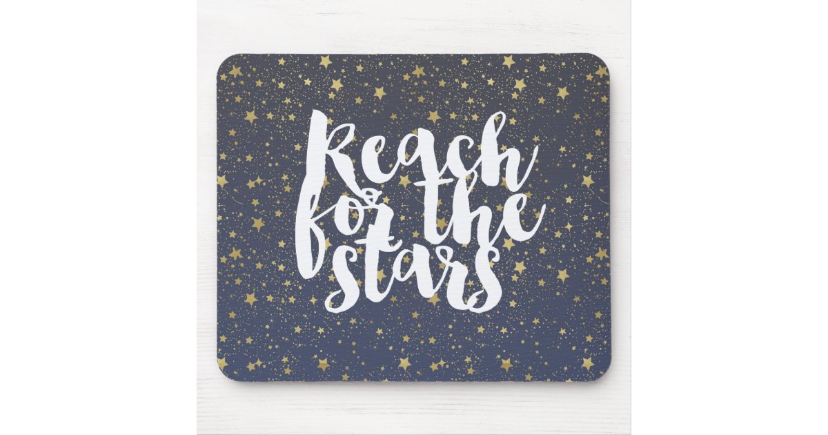 Gold Sparkling Stars Mouse Pad | Zazzle