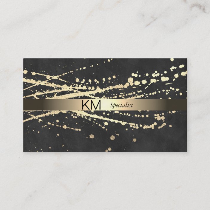 Gold Spatter Lux Executive Business Card | Zazzle.com