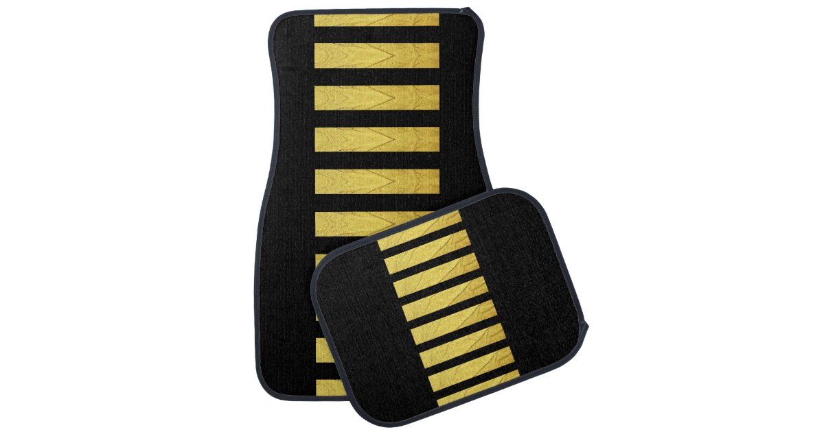 Gold Split black car mats front and rear | Zazzle