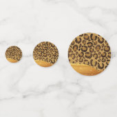 Gold Spots on Metal Glamour Cheetah Skin Confetti | Zazzle