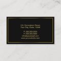 Gold Stamp Investigator Dark Business Card | Zazzle