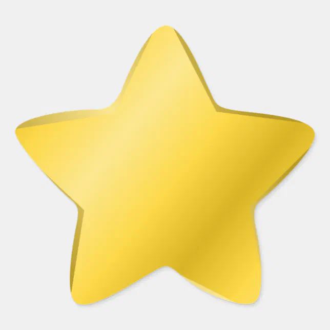 Gold star award sticker | Zazzle