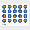 GOLD STAR AWARD STICKER! CLASSIC ROUND STICKER | Zazzle