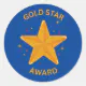 GOLD STAR AWARD STICKER! CLASSIC ROUND STICKER | Zazzle
