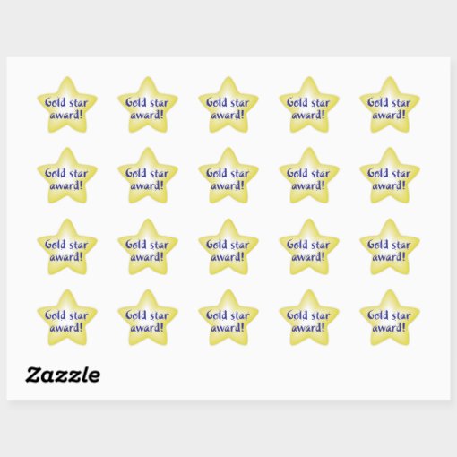 Gold star award stickers | Zazzle