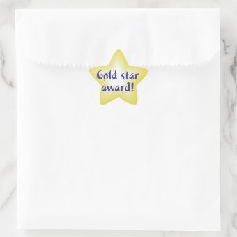 Gold star award stickers | Zazzle