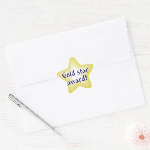 Gold star award stickers | Zazzle