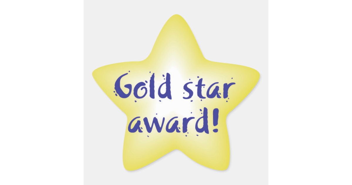 Gold star award stickers | Zazzle