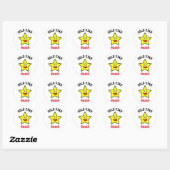 Gold Star Award Winner Classic Round Sticker | Zazzle