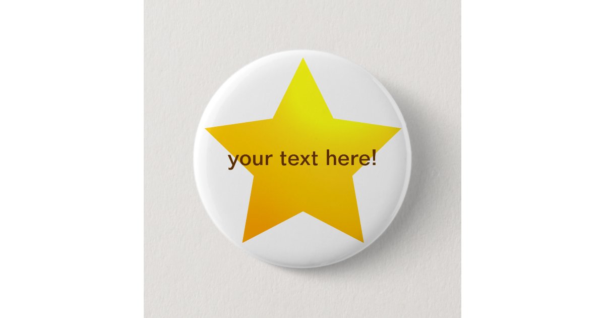 Gold star - button badge | Zazzle