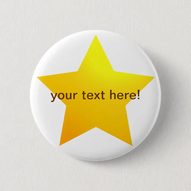 Gold star - button badge | Zazzle