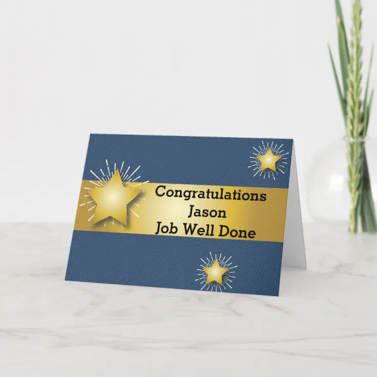 Gold Star Congratulations Card | Zazzle