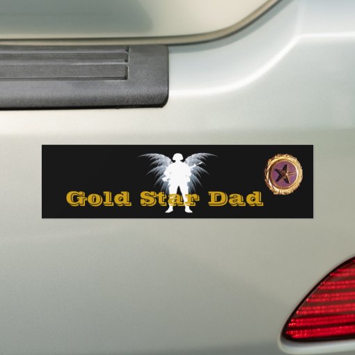 Gold Star Dad Bumper Sticker | Zazzle