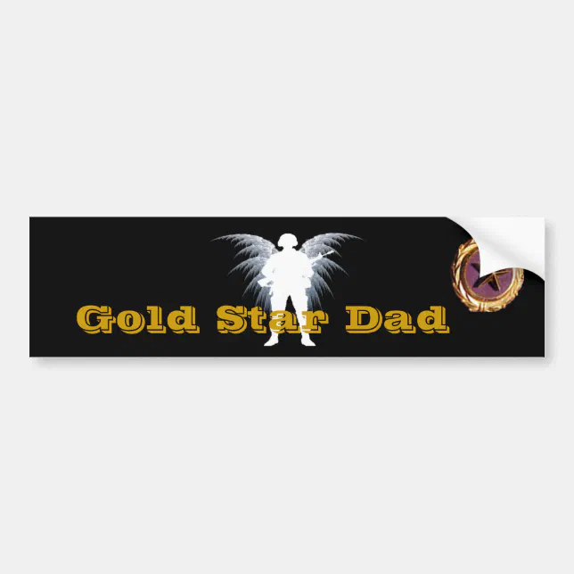 Gold Star Dad Bumper Sticker | Zazzle
