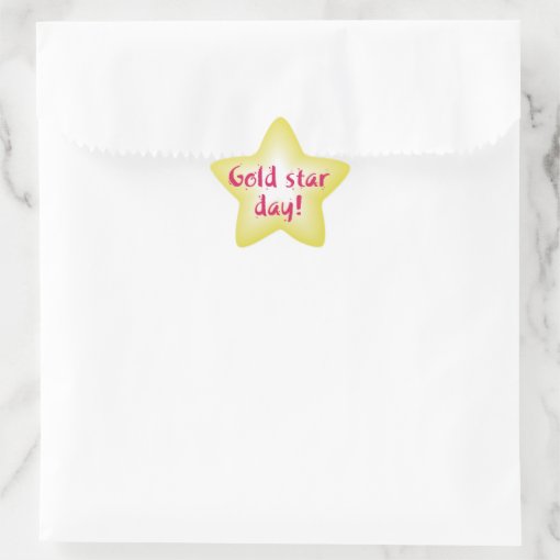Gold star day star sticker | Zazzle