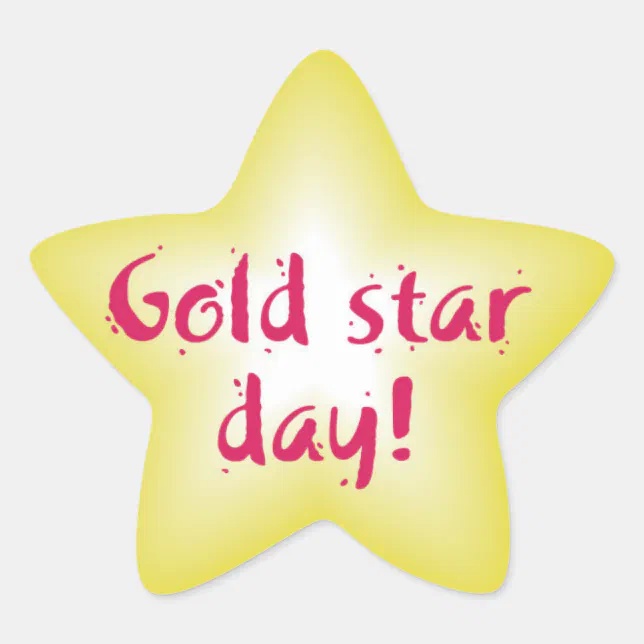 Gold star day star sticker | Zazzle