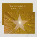 Gold Star invitation | Zazzle