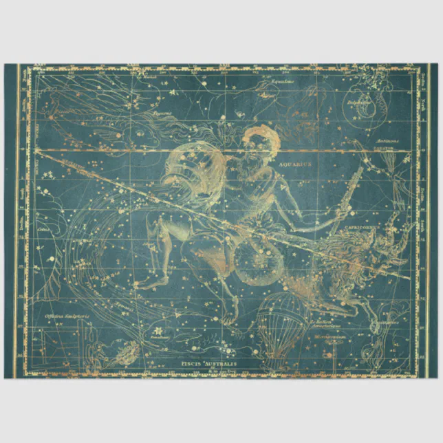 Gold Star Map Series Design 20 Tissue Paper | Zazzle