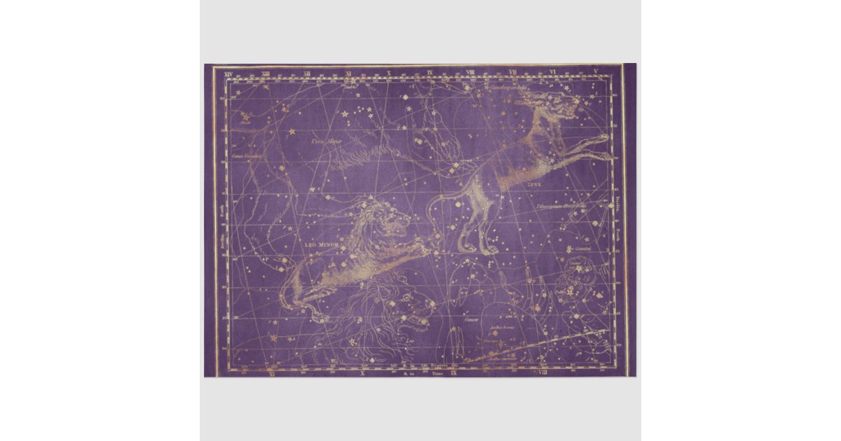Gold Star Map Series Design 5 Tissue Paper | Zazzle