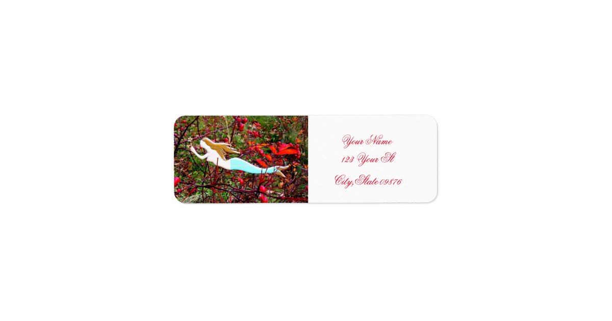 gold star mermaid label | Zazzle