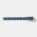 Gold Star of David on Navy Blue Satin Ribbon | Zazzle