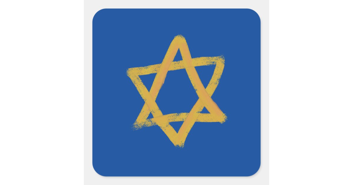 Gold Star of David Stickers | Zazzle