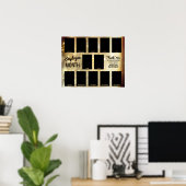 Gold star photo employee of the month recognition poster | Zazzle