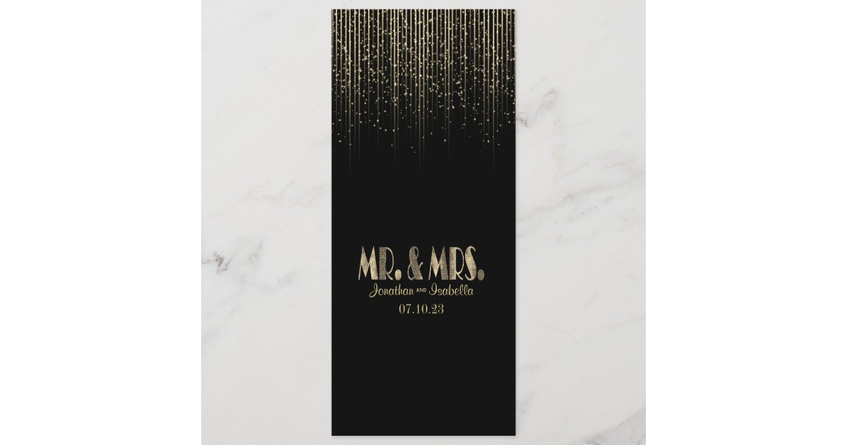 Gold Star Shower Wedding Program | Zazzle