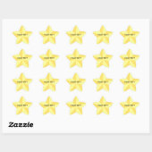 Gold Star Star Shape Sticker Template | Zazzle