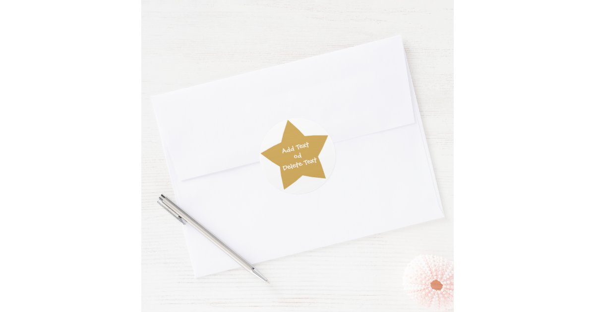 Gold Star Sticker | Zazzle