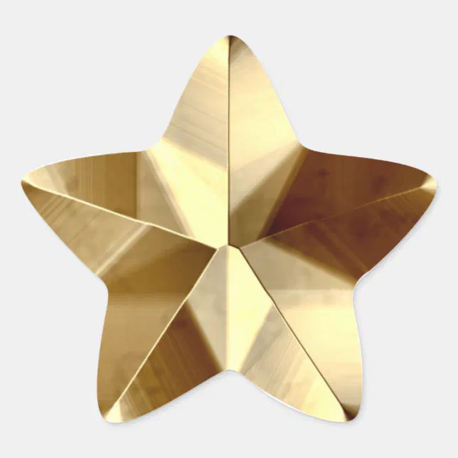 Gold Star Sticker | Zazzle